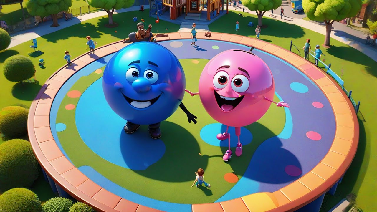 Three Bouncing Balls Learn Big and Small | Size Comparison Song for ...