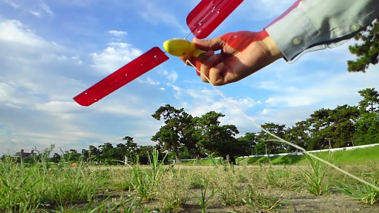 日本製「マグヌス効果」飛行機（飛行実験01）Japan "Magnus Effect" airplane (Flight experiment ...