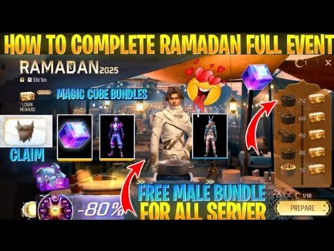 HOW TO COMPLETE RAMADAN FULL EVENT | FREE FIRE RAMADAN EVENT COMPLETE ...