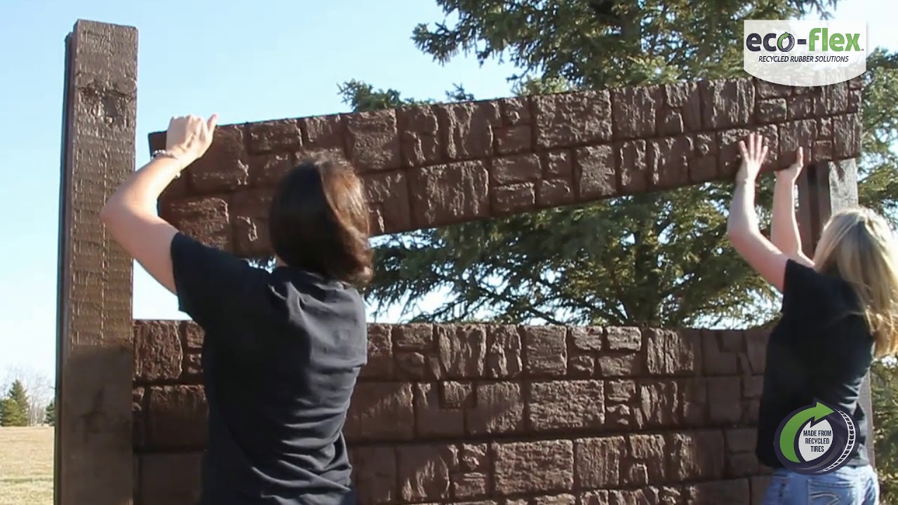 Eco-Wall - Eco-flex Recycled Rubber Solutions - YouTube