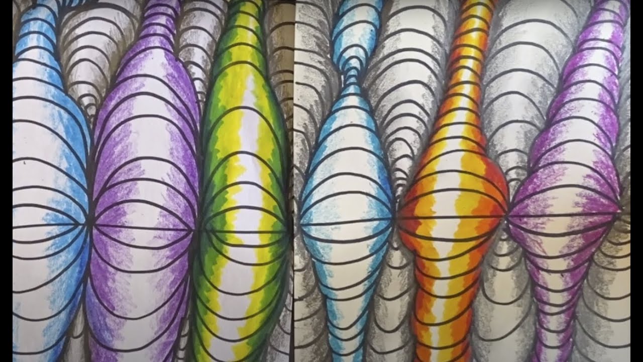 Op Art Worm/Tunnel Drawing - YouTube