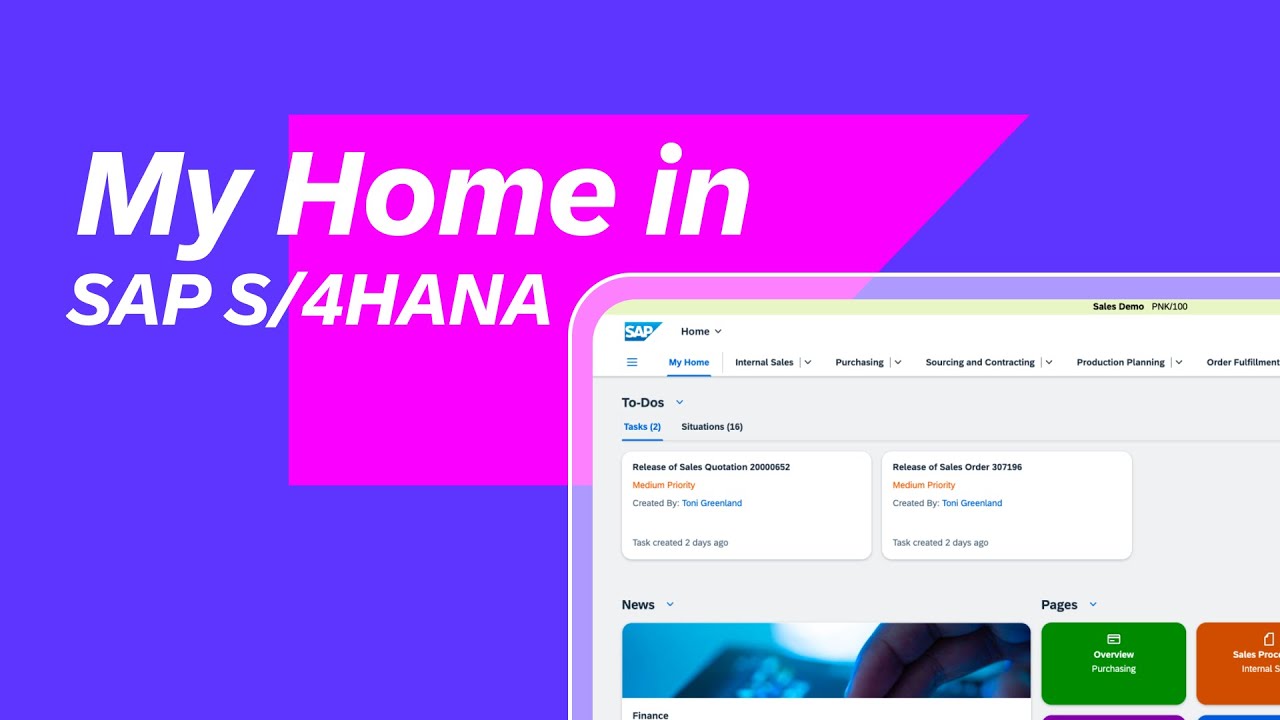 My Home in SAP S/4HANA Cloud Public Edition 2402 - YouTube