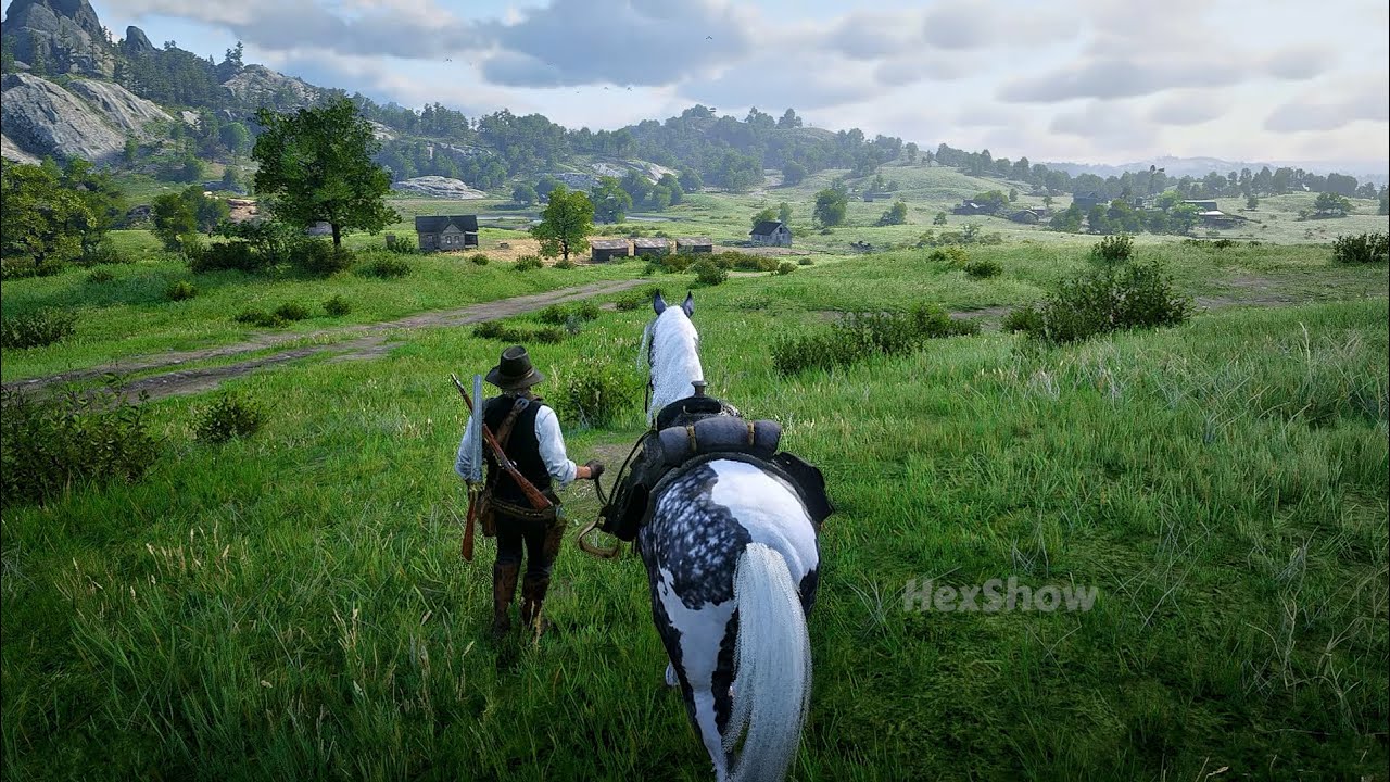 RDR2 Relaxing Ambient Walk across the Map | 4K Ultra Max Graphics - YouTube