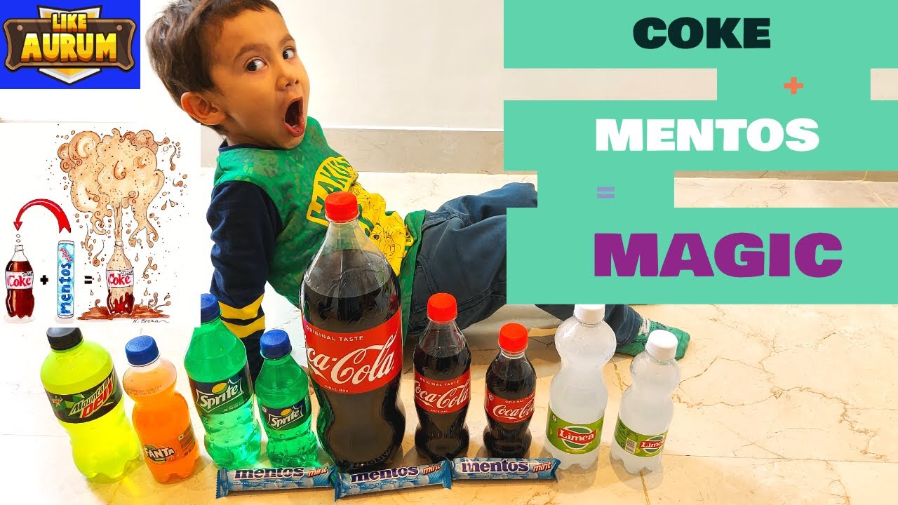Easy and Fun DIY science experiments Coca Cola + Mentos = MAGIC #Funny ...