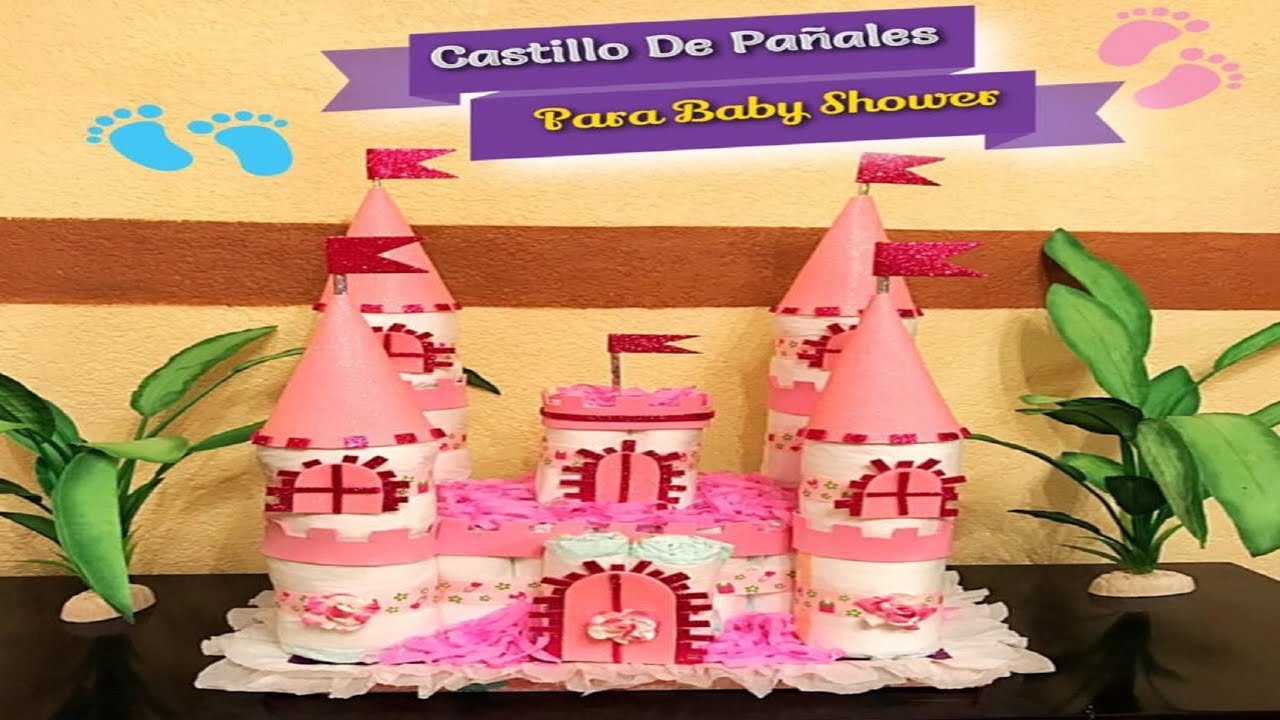 Castillo De Pañales Para Baby Shower - YouTube