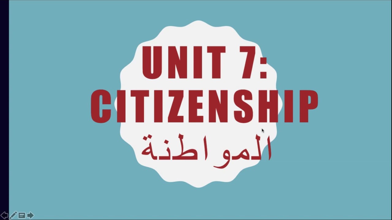 UNIT 7 : CITIZENSHIP ( 2BAC ticket to English ) - YouTube