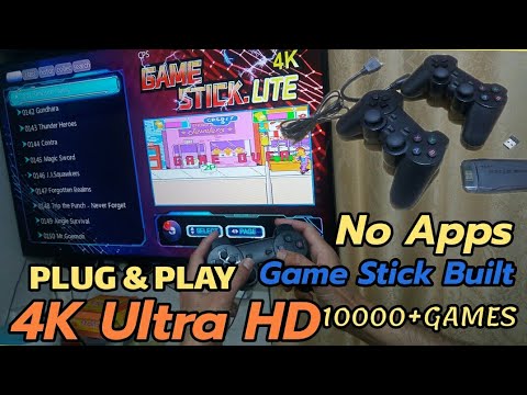 4K Ultra HD Wireless Retro Game Stick Console Plug & Play High ...