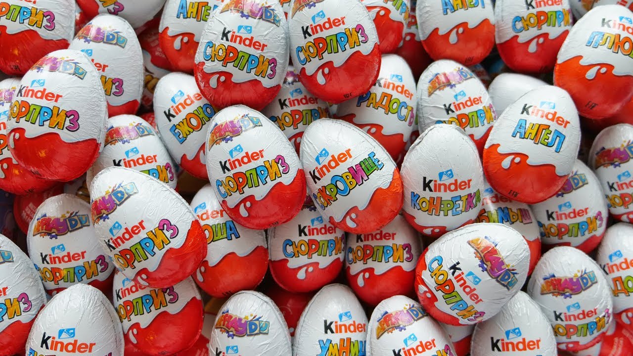 500 Kinder Surprise Eggs, ASMR Satisfying Video, A Lot of Kinder Joy ...