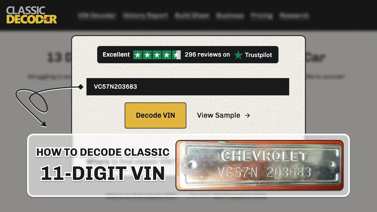 How to Decode an 11-Digit VIN Number for Classic Cars? - YouTube
