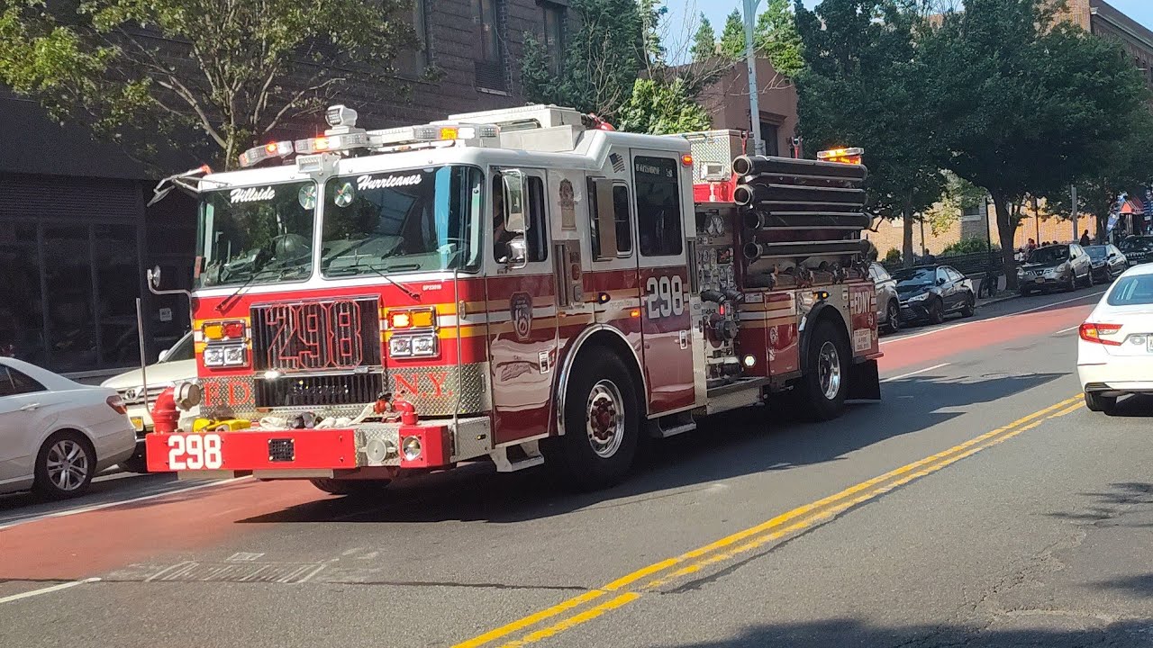 ⭐Brand New⭐ FDNY Engine 298 responding to a call from on Jamaica Av ...