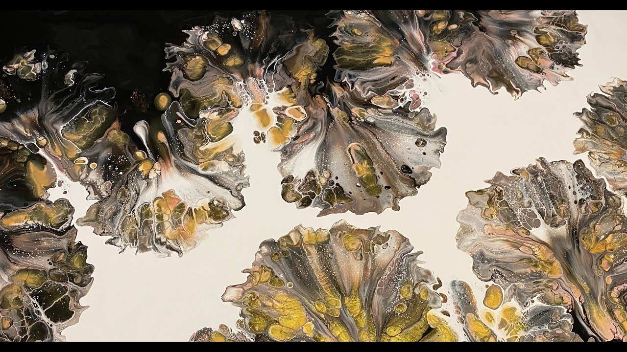 #38- Big Big Beautiful Dutch pour - with POPS of GOLD **3x4 Feet Canvas ...