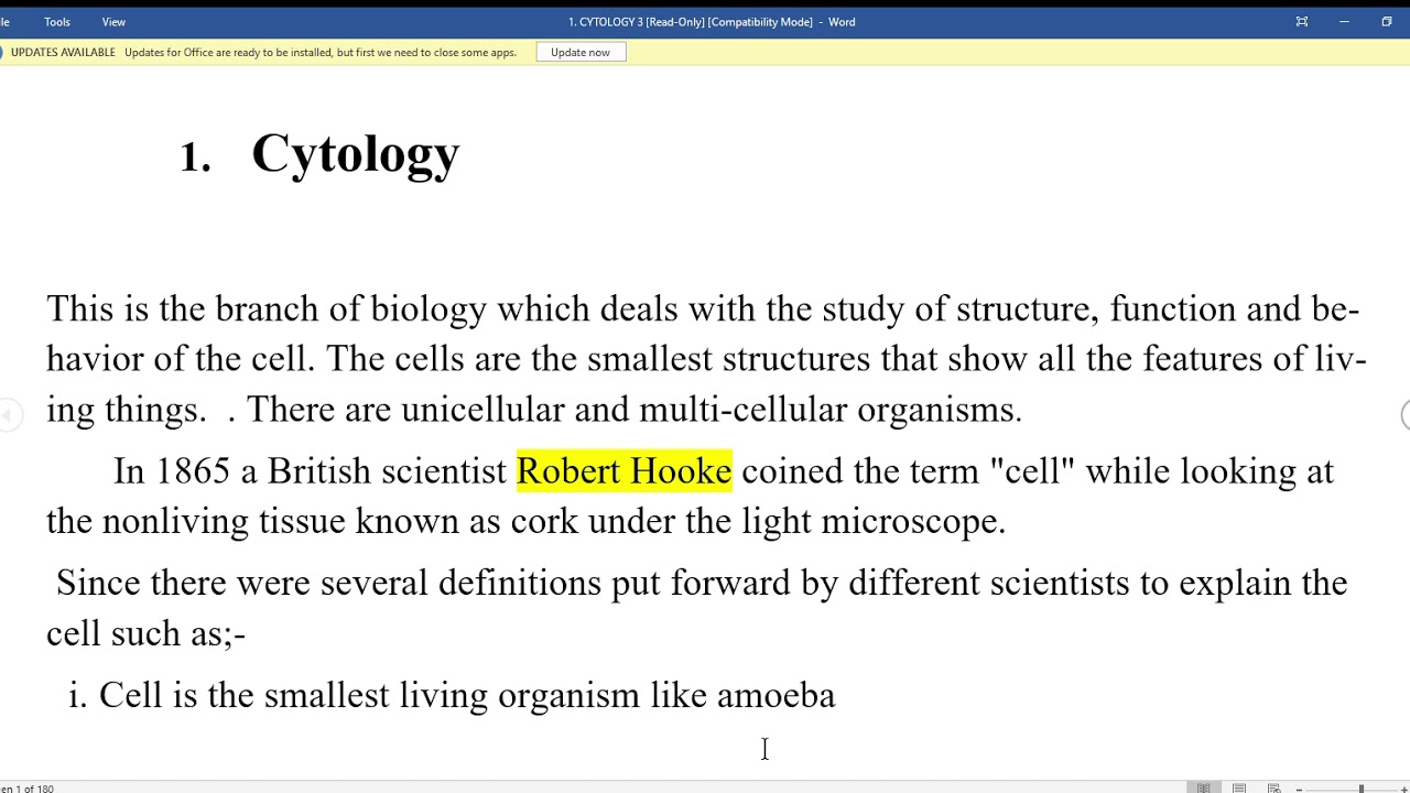 Cytology (part 1) - YouTube