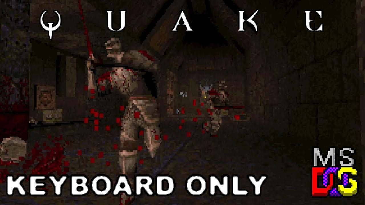 Quake (DOS) - E1M1 & E1M2 - Nightmare 100% - KEYBOARD ONLY - YouTube