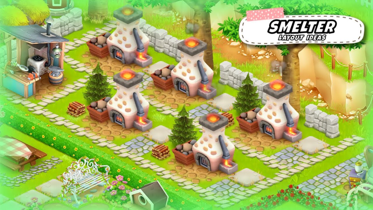 Smelter layout ideas | hayday #hayday - YouTube