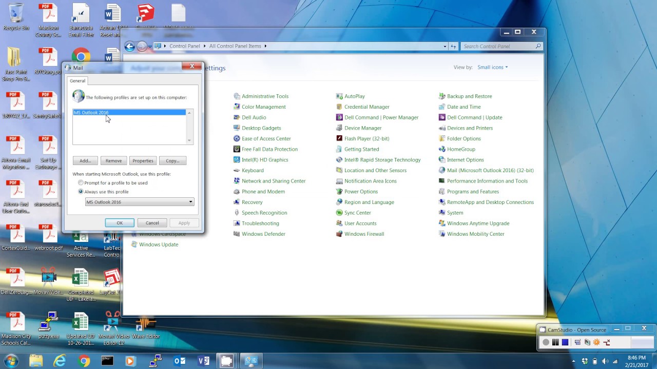 Remove Outlook Profile - YouTube