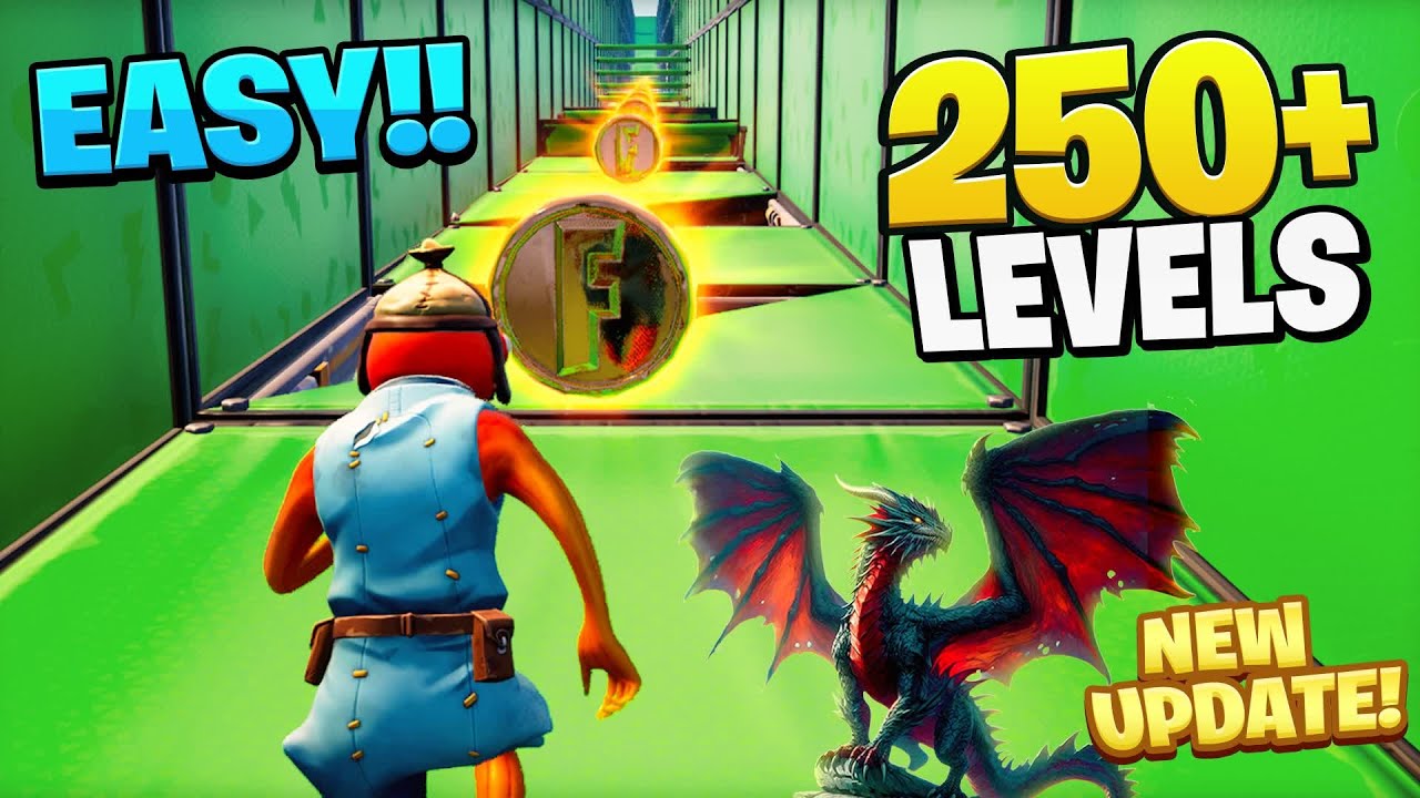 FORTNITE 250+ LEVEL PARKOUR ⭐ 5/5 HIDDEN GNOMES AND SECRET COINS ...