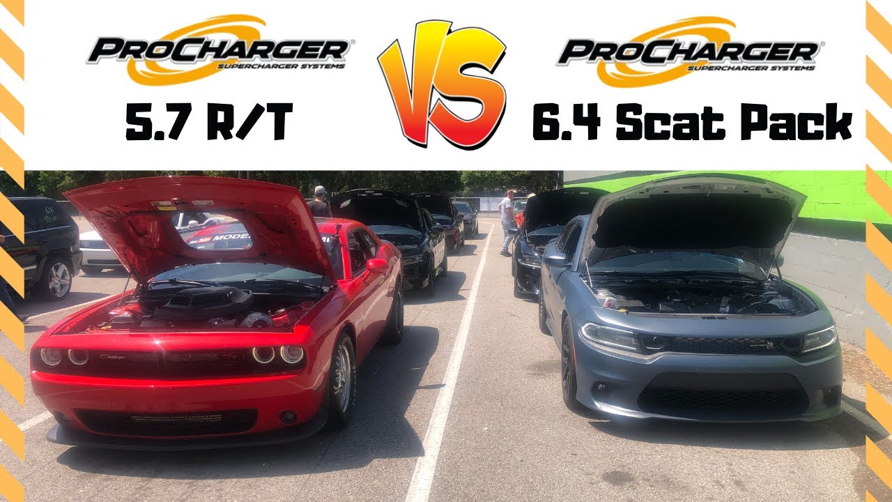 ProCharged 5.7 Hemi vs ProCharged 6.4 Scat Pack! FT Mod2Fame twin turbo ...