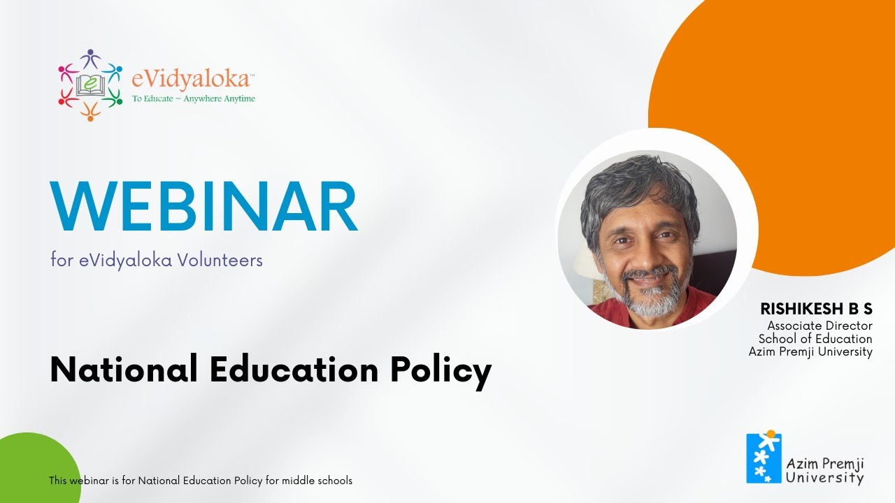 National Education Policy | Webinar | eVidyaloka - YouTube