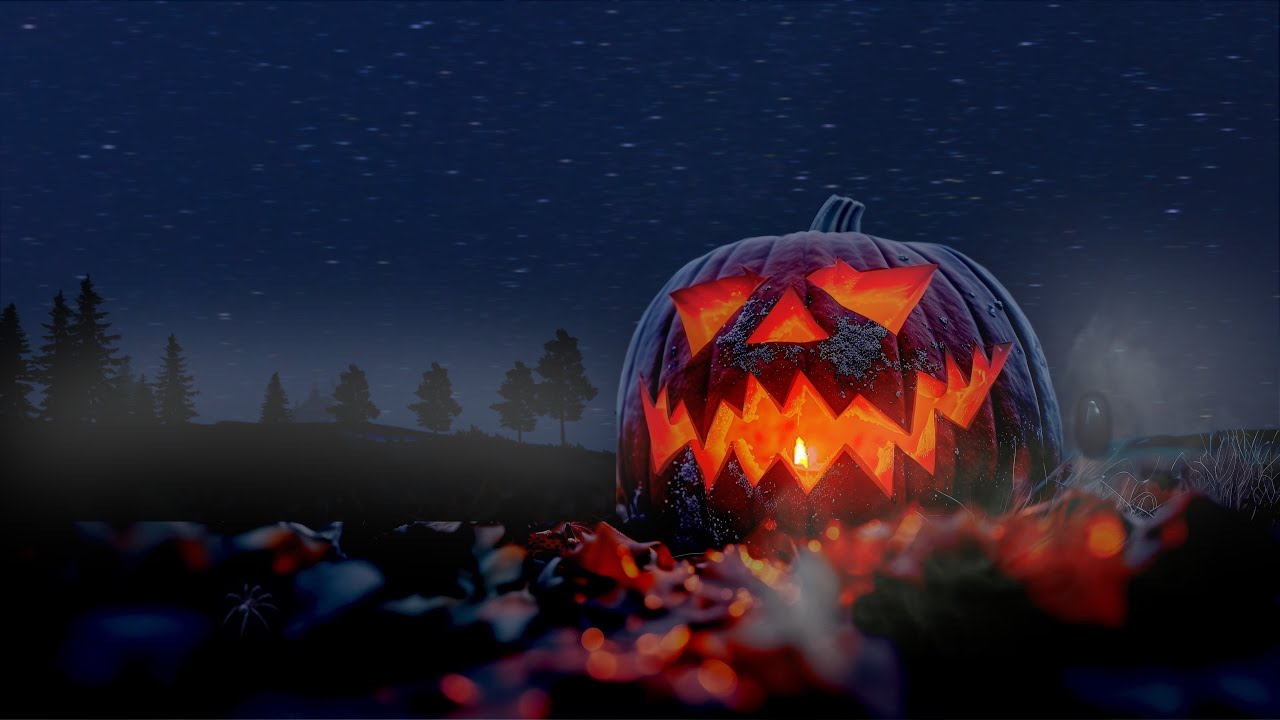 A Spooky Halloween Night: Glowing Pumpkins and Eerie Fog 🎃 - YouTube
