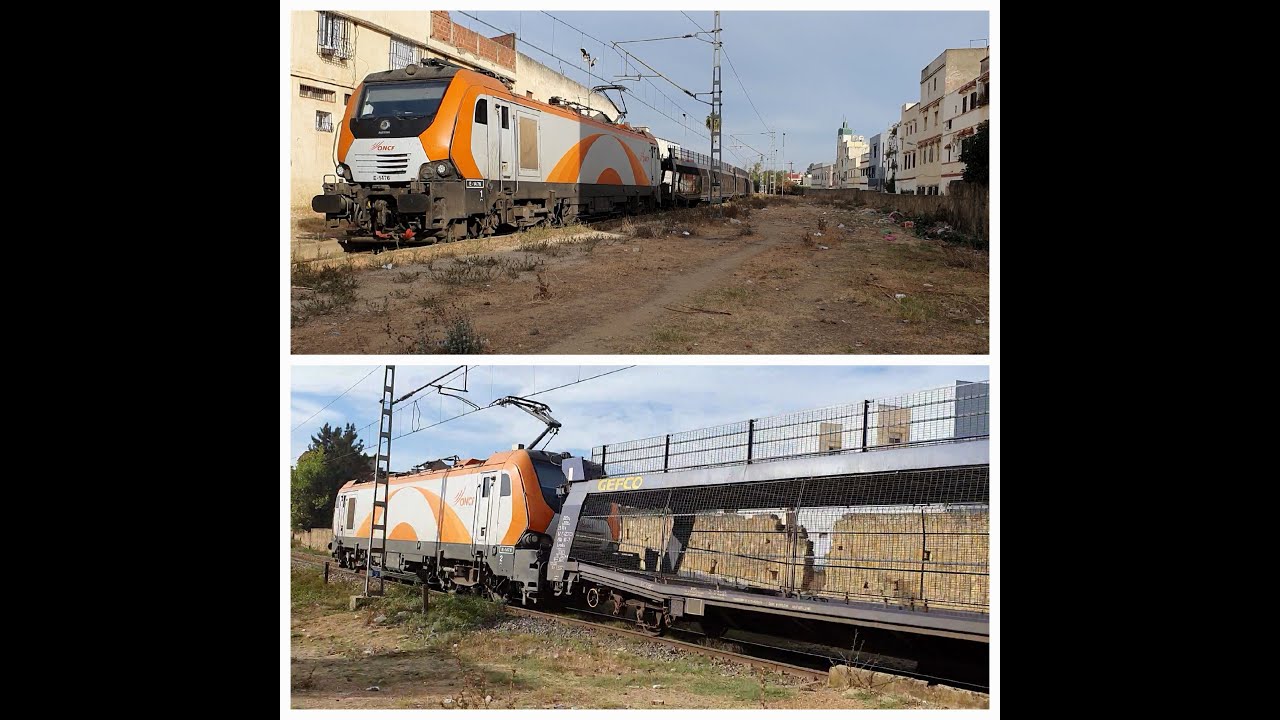 oncf E 1476 🇲🇦 / prima M4 🇫🇷 PSA train رجوع قطار السيارات للشحن 🇲🇦🏆 ️🚘📢 ...