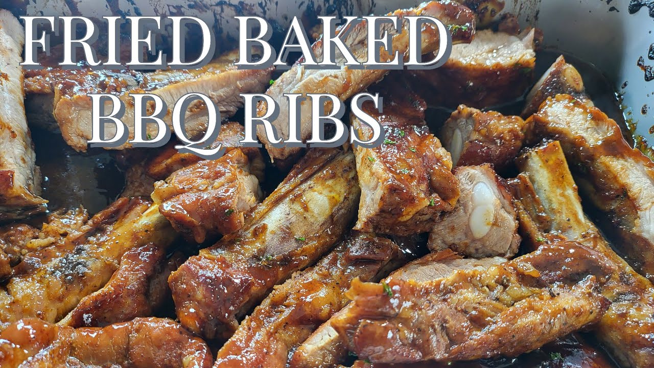 How to cook Fried-Baked BBQ Ribs - YouTube