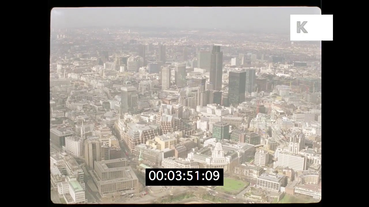 1990s, 2000s City of London Aerials, HD from 35mm - YouTube