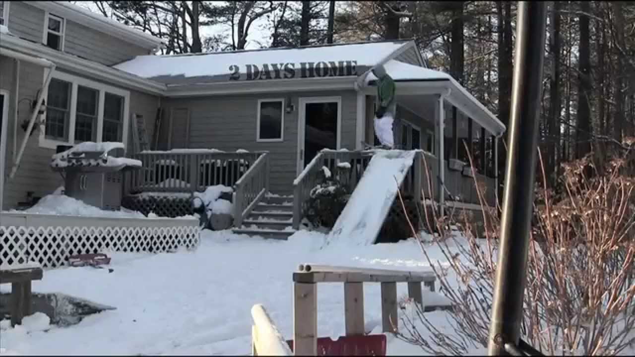 Backyard Skiing Pvc Rail Jibs - YouTube