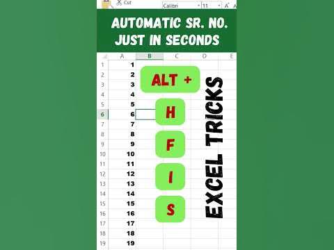 Automatic Serial Number in Excel Just in Sec #excel #exceltips #exceltutorial #exceltricks # ...