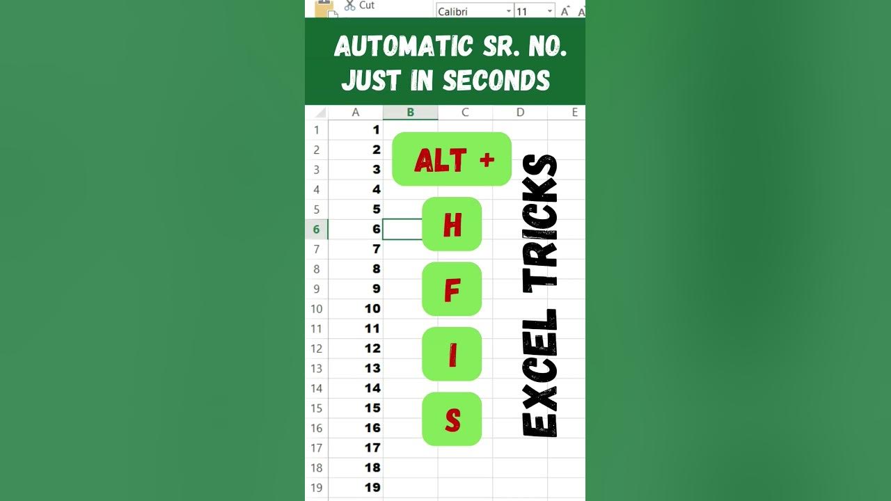 Automatic Serial Number In Excel Just In Sec Excel Exceltips Exceltutorial Exceltricks