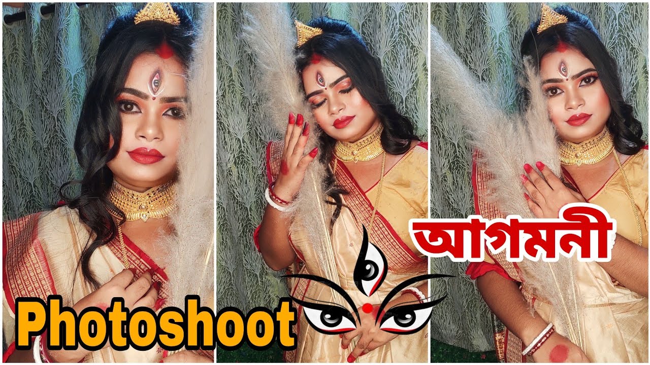 My First Photoshoot | Agomoni Look Tutorial|Agomoni Photoshoot ...