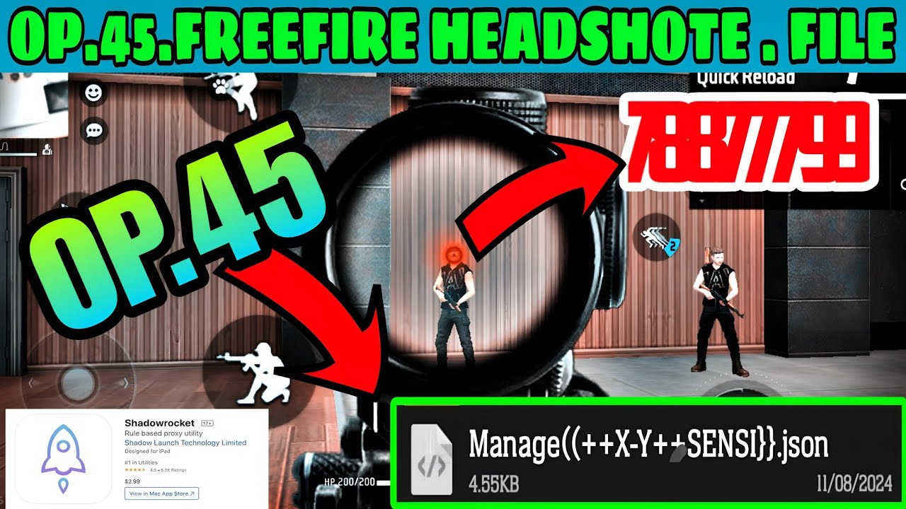⚙️FREEFIRE.HEADSHOTE.🎯 [ SHADOW ROCKET ] APP FILE 📌 - YouTube