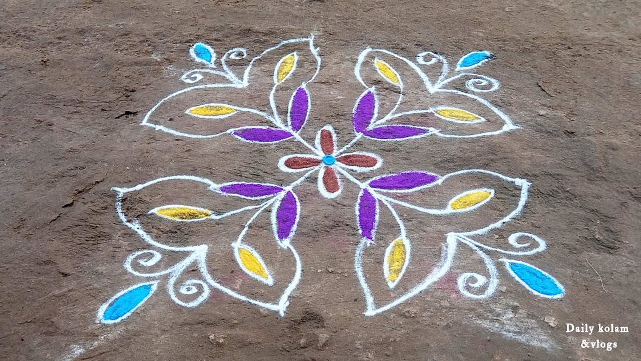 மார்கழி மாத கோலம் |Easy small vasal kolam for beginners #2|Step by step ...