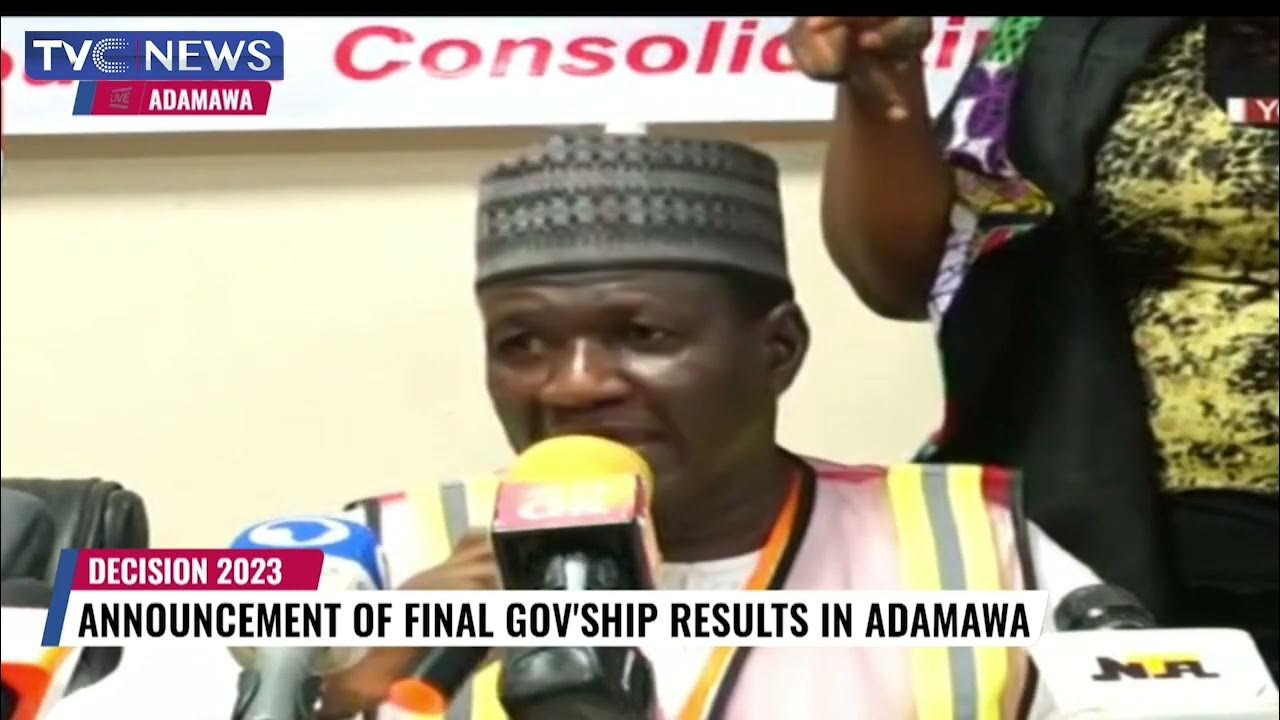 BREAKING: INEC Declares PDP's Ahmadu Fintiri Winner Of Adamawa Governorship Election - YouTube