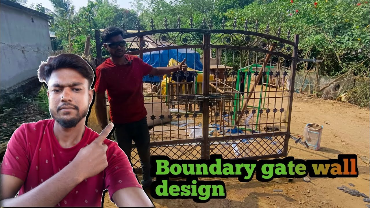 Boundary gate wall design #MR AJ VLOGS - YouTube