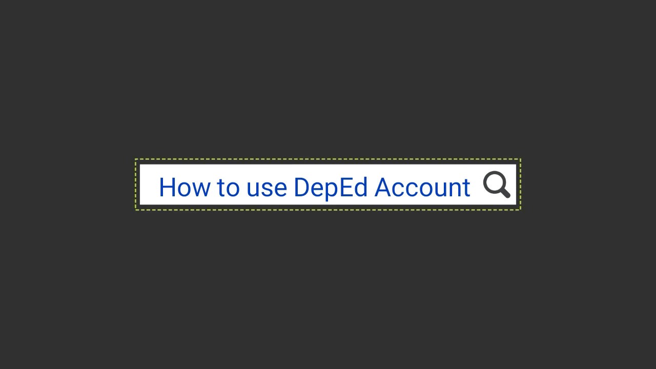 How to use DepEd Account in Mobile Phone - YouTube