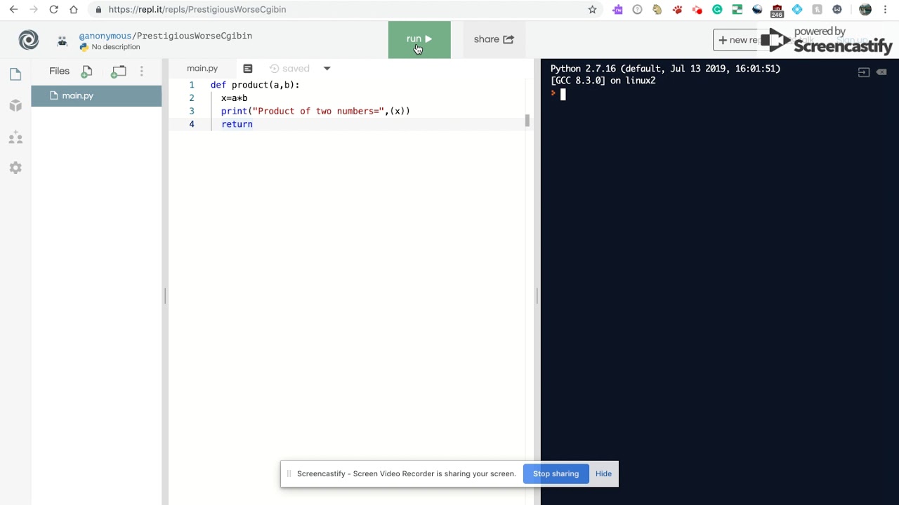 Product of Two Numbers: Using Python - YouTube