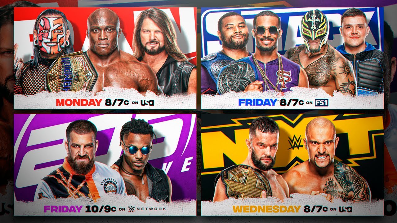 WWE RAW, SMACKDOWN, NXT, 205 LIVE 2020 PREVIEW'S REMAKE PACK | PSD ...