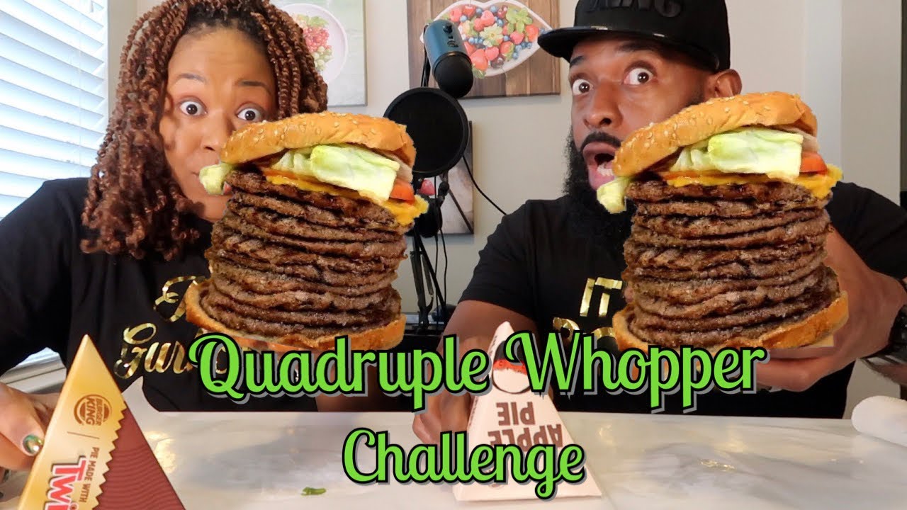 Quadruple Whopper Challenge Youtube
