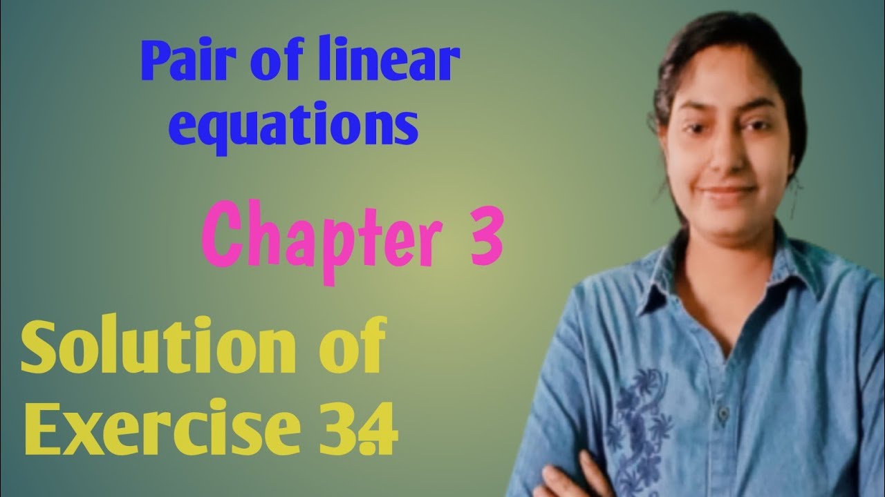 Solution of Exercise 3.4 | Chapter 3 | Pair of linear equations ...