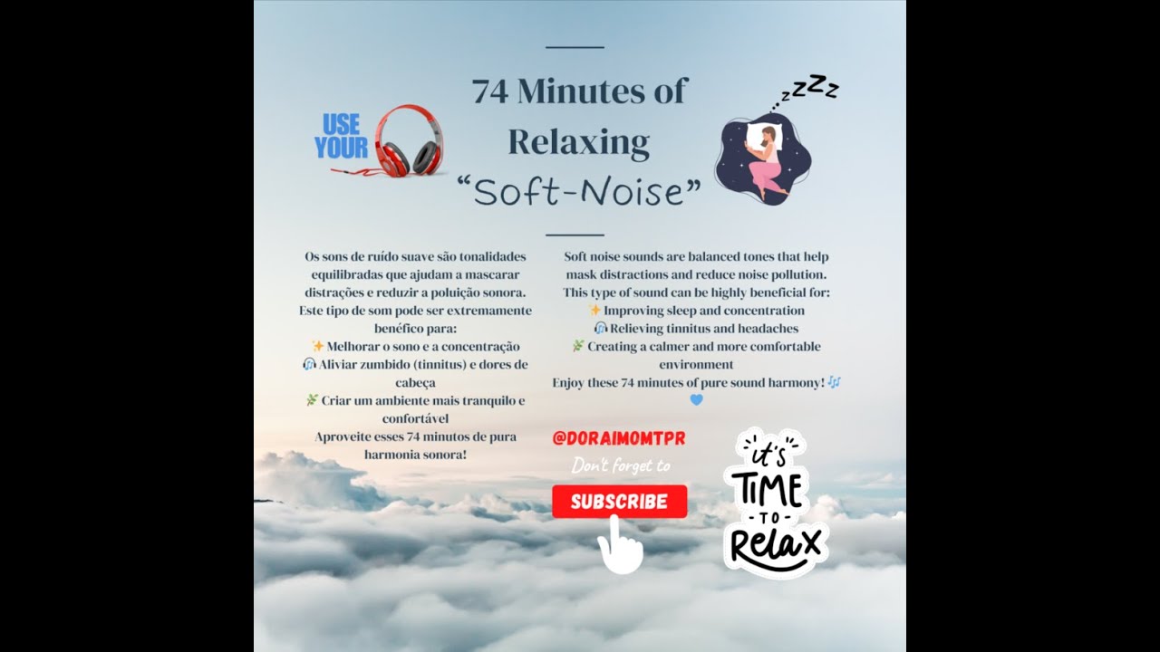 74 Minutes of Relaxing "Soft-noise" (ruído suave) - YouTube