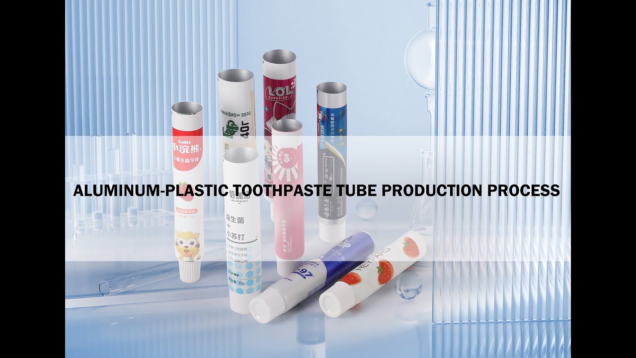 Aluminum-plastic toothpaste tube production process - YouTube