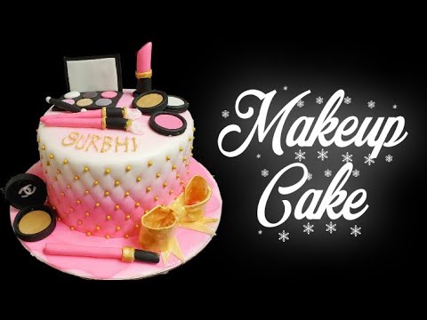 Makeup Cake Tutorial || Cosmetic Cake || Edible Makeup Birthday Cake ...