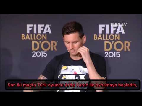 Muhabir Messi’yi Messi yapan Arda Turan mıdır? 🤦‍♀️🤦‍♀️Messi : 🙃🙃🙃(Türkçe Çeviri)
