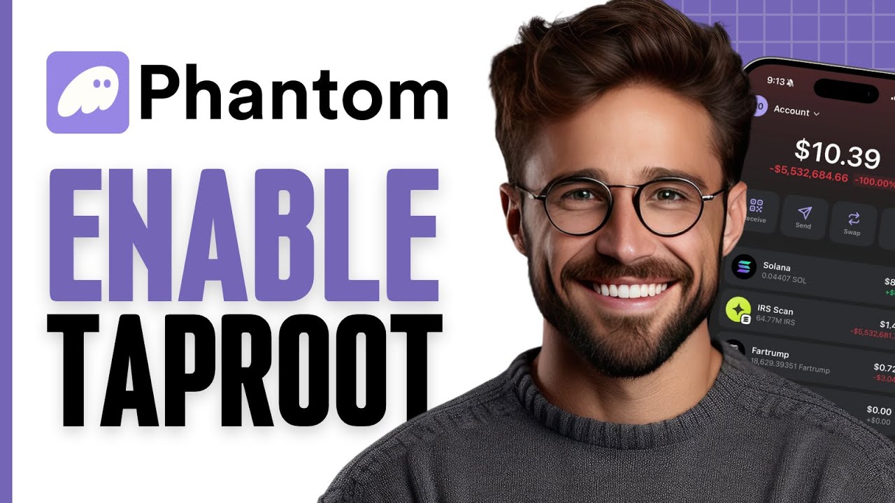 How to Enable Taproot as BTC Address on Phantom Wallet - YouTube