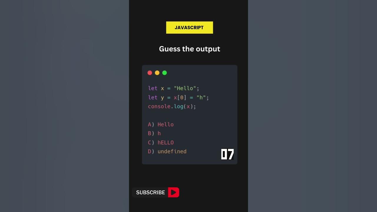 Test Your Javascript Knowledge: MCQ #55 - YouTube
