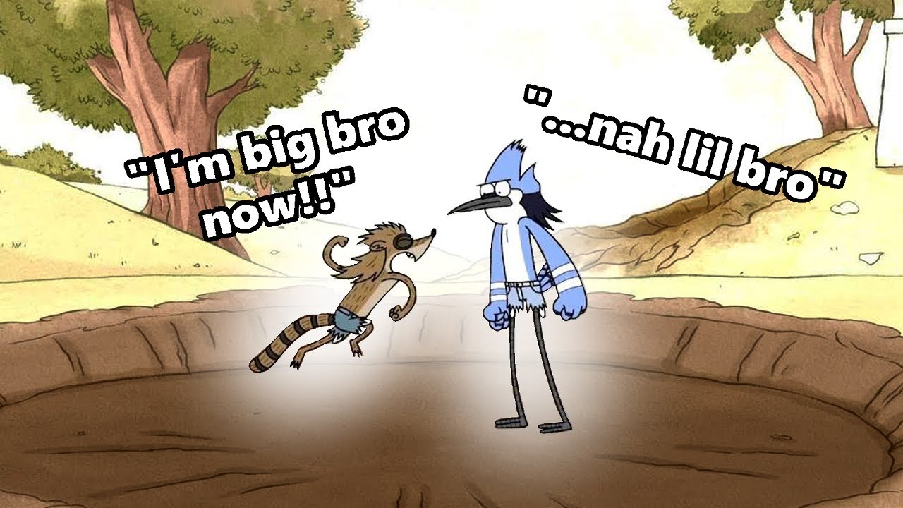 When RIGBY got tired of being LIL BRO and SNAPPED on MORDECAI - YouTube