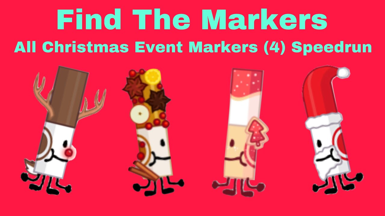 All Christmas Event Markers (4) Speedrun | 48.58 | Find The Markers - YouTube