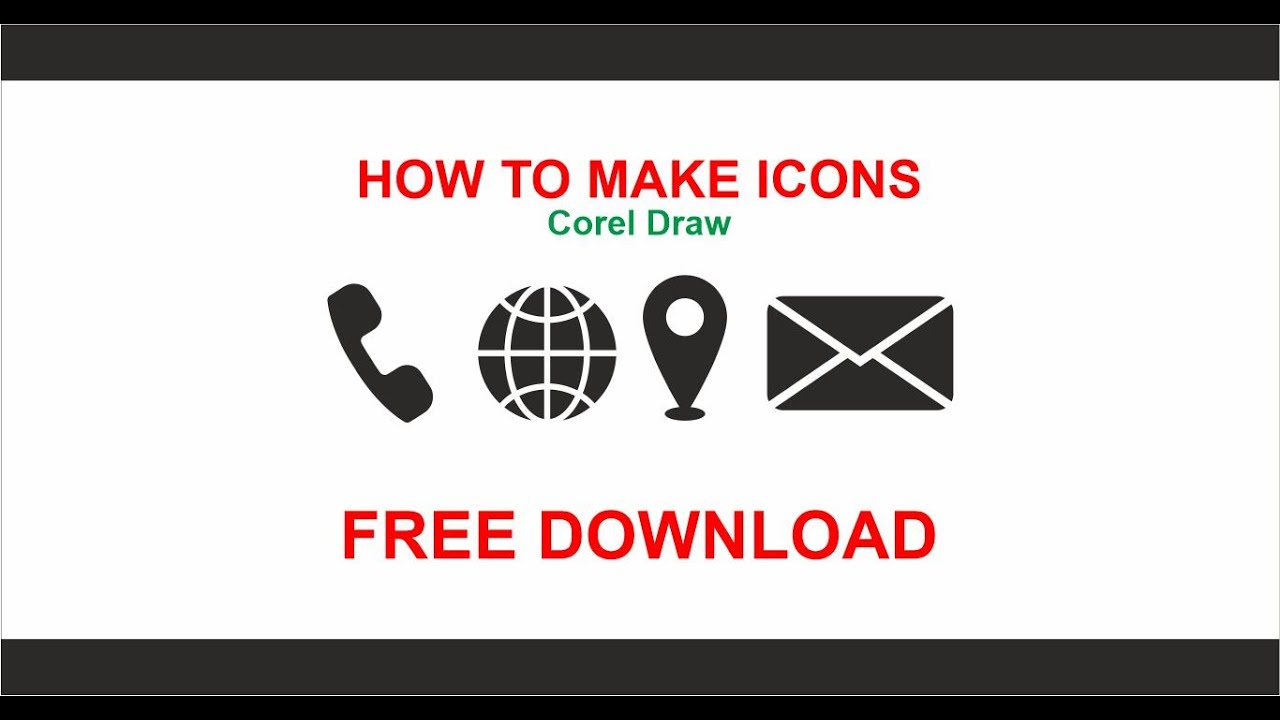 How to make icon in CorelDraw | FREE DOWNLOAD VECOTR ICONS - YouTube