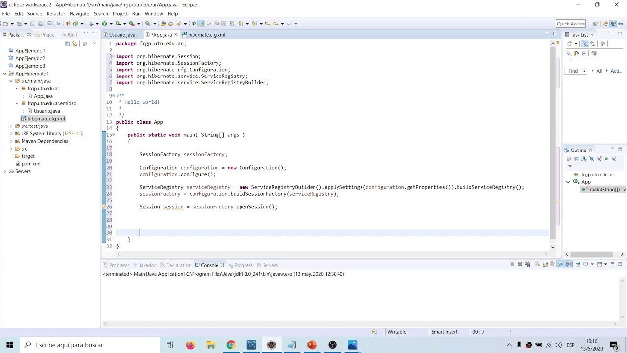 Hibernate - Video 4 - Creación de tabla y guardar datos ANOTACIONES - YouTube