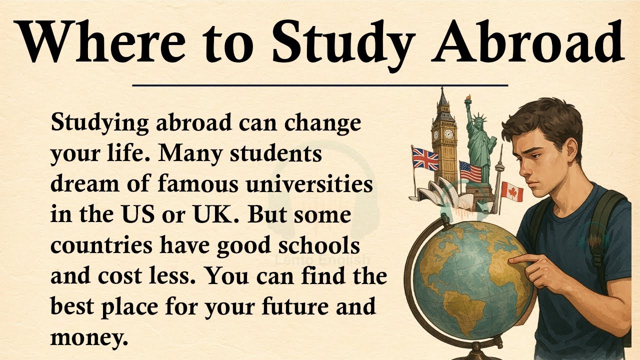Which is the Best Country to Study Abroad || 🎓Learn English Through ...